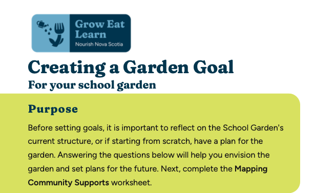 Creating a Garden Goal – Nourish Nova Scotia