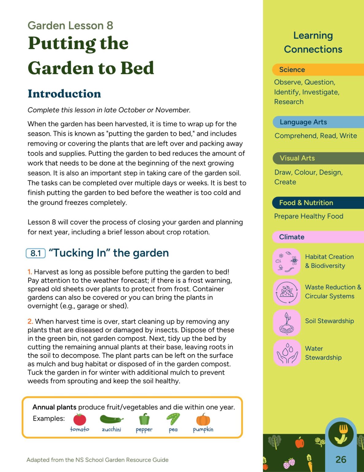Putting the Garden to Bed – Nourish Nova Scotia