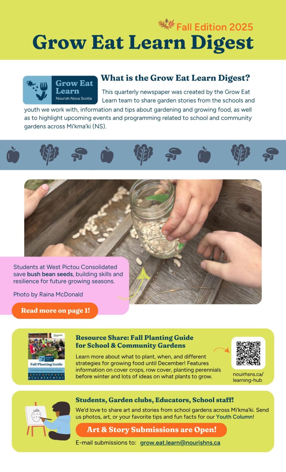 Grow Eat Learn Digest: Fall 2025 – Nourish Nova Scotia